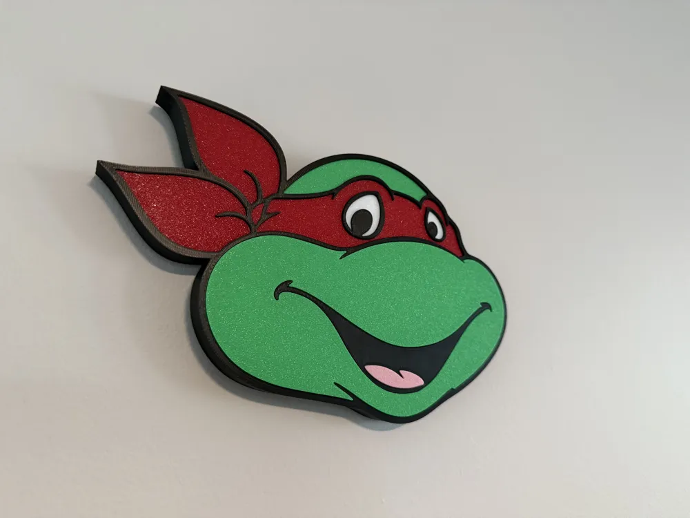 Teenage Mutant Ninja Wall Art (NO AMS) - Free 3D Print Model - MakerWorld