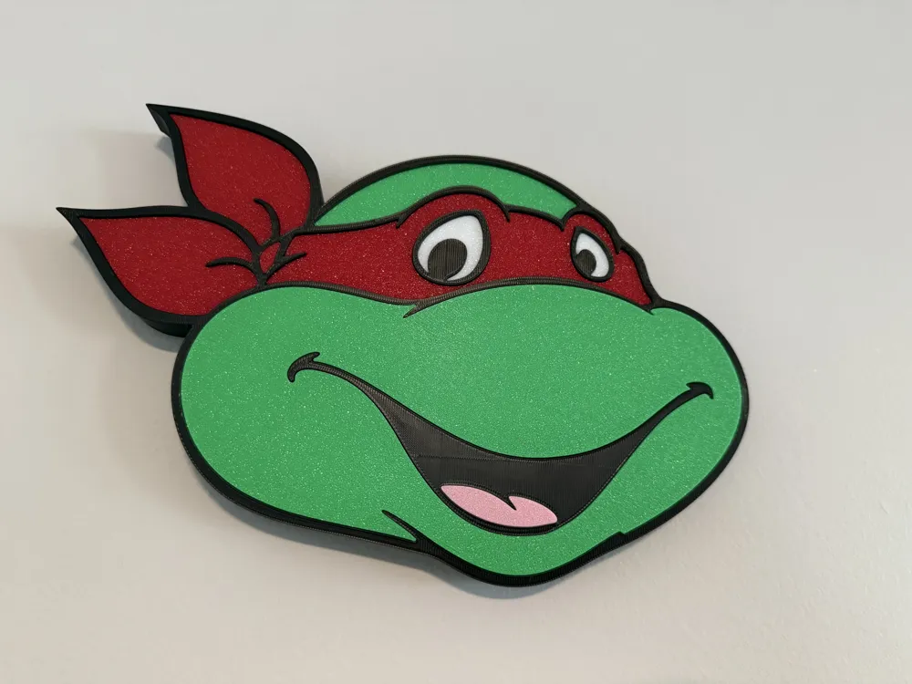Teenage Mutant Ninja Wall Art (NO AMS) - Free 3D Print Model - MakerWorld