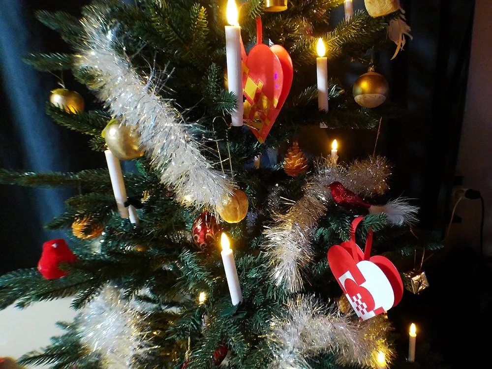 10x Christmas Fake Weaved Paper Heart Ornaments - Free 3D Print Model ...