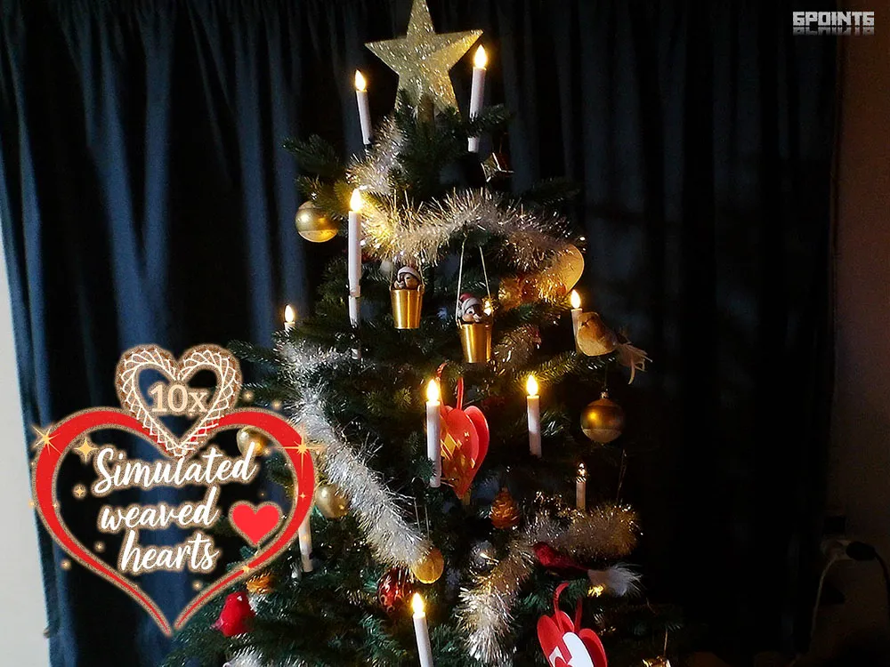 10x Christmas Fake Weaved Paper Heart Ornaments - Free 3D Print Model ...