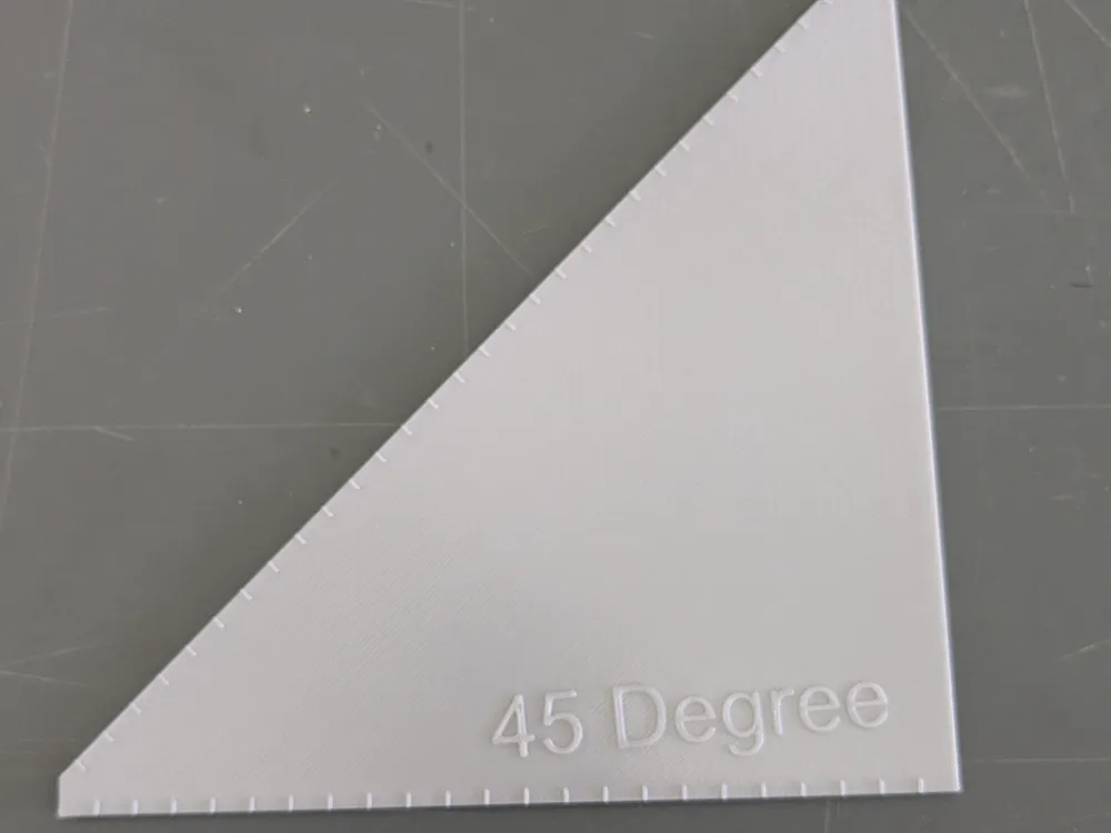 45 Degree Protractor Ruler Wedge - Trimmed Tip by Sector67 - MakerWorld