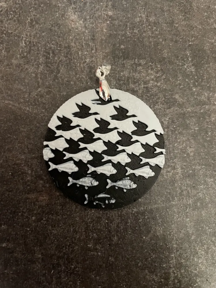 Escher hueforge pendant or keychain by Shh77MakerWorld: Download Free ...