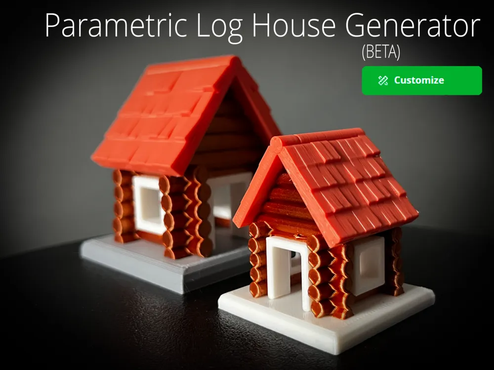 Parametric Log House Generator 1.3 by Printednest - MakerWorld