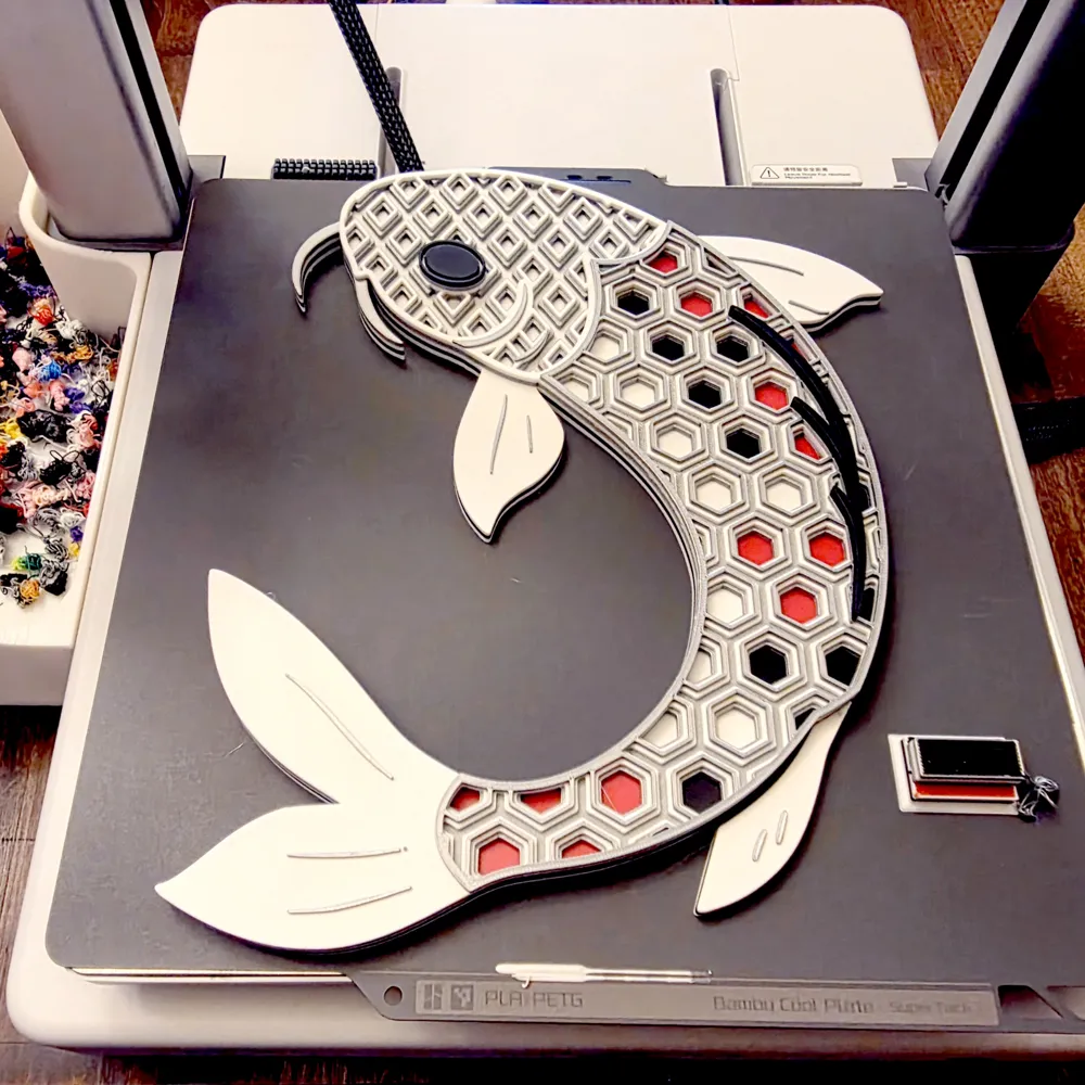 Koi Dimensional Mosaic by w3r3wolv3s MakerWorld: Download Free 3D Models