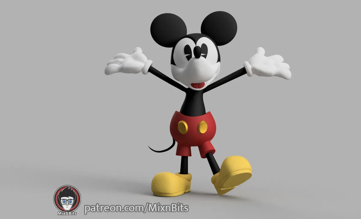 Fanart do Mickey Mouse por MiX&BitS MakerWorld: Baixe modelos 3D gratuitos