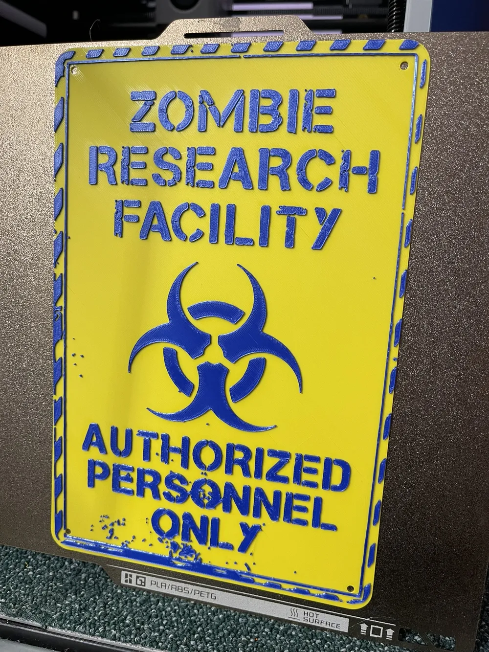 Zombie Research Facility Sign by ideat0m - MakerWorld