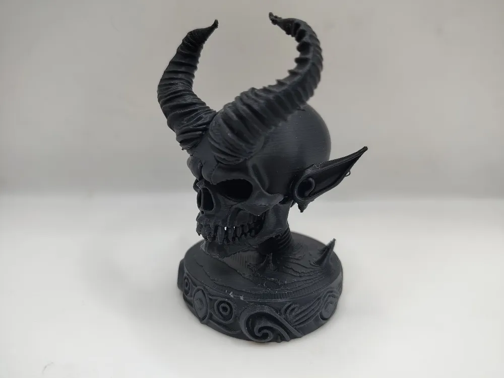 Dark Elf Skull with Demonic Horns – Fantasy Bust by MagiczneDruki3D ...
