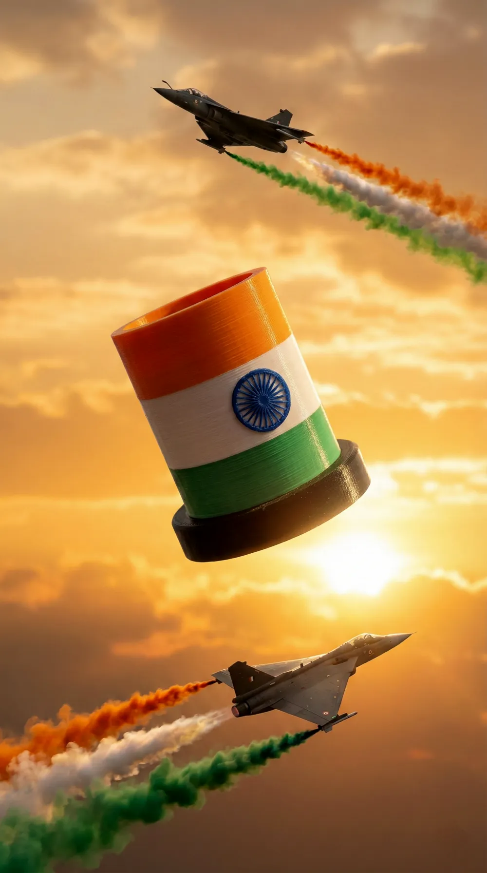 Pen Stand - India Flag Design - Free 3D Print Model - MakerWorld