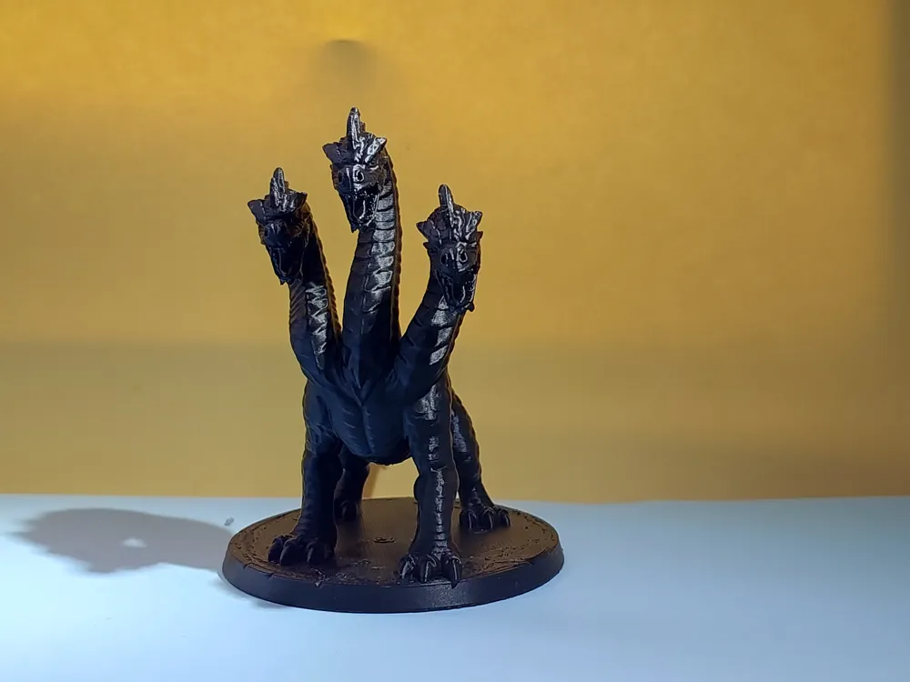 Three-Headed Serpent Monster - D&D Hydra Miniature - Free 3D Print ...
