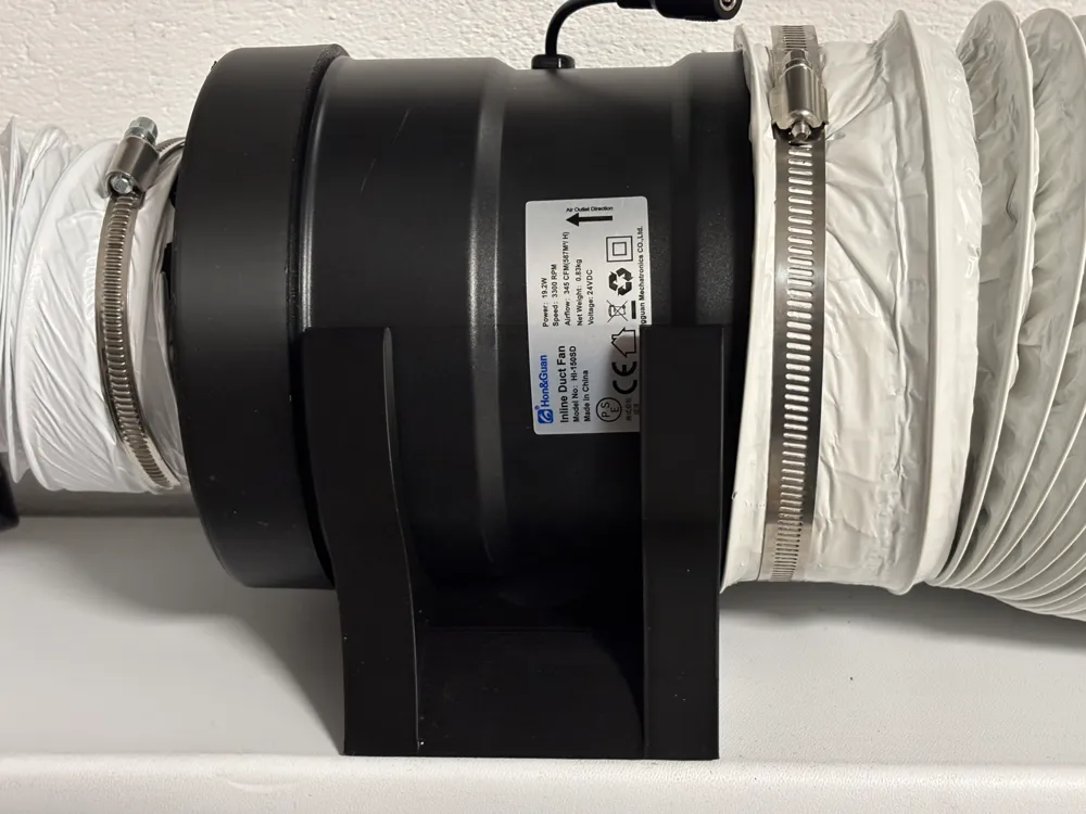150mm Inline Duct Fan Base by trvinh20 - MakerWorld