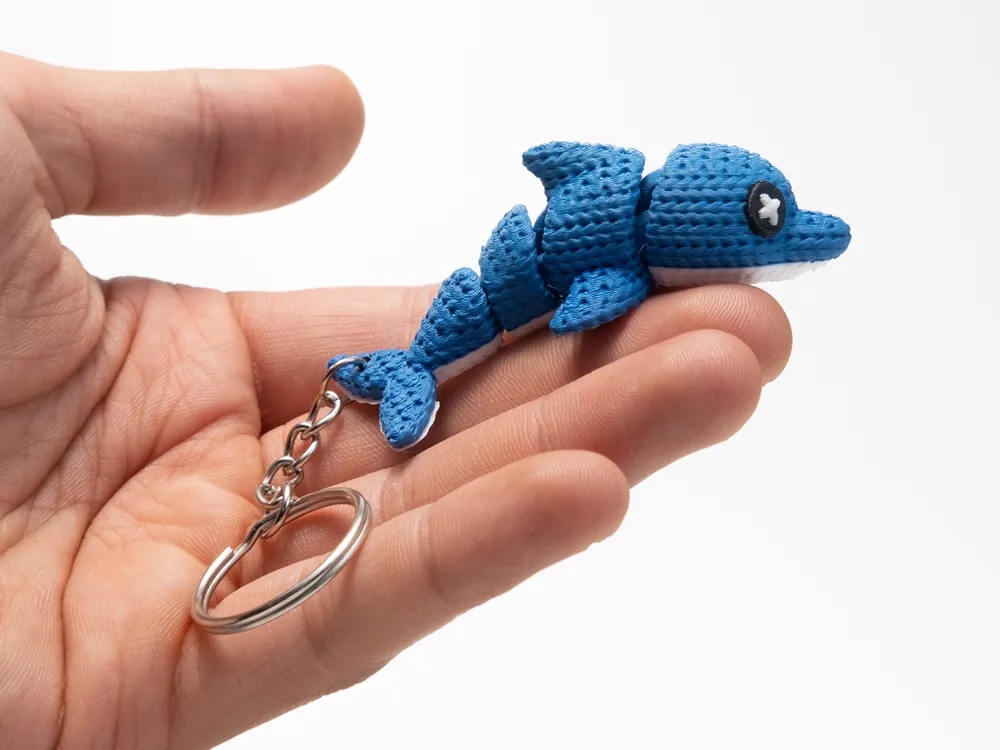 Flexi Knitted Dolphin - Free 3D Print Model - MakerWorld