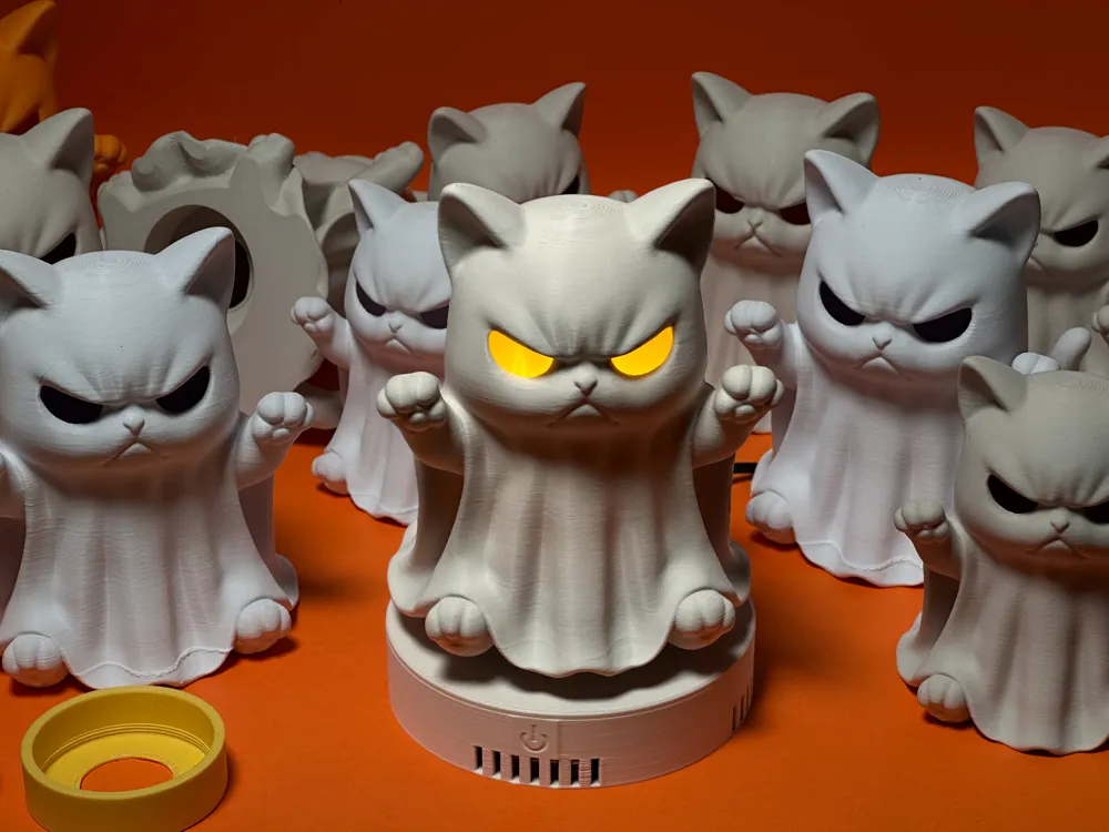 Levitation Spooky Cat - Free 3D Print Model - MakerWorld