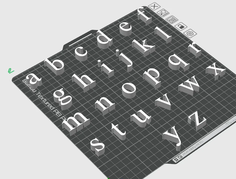 Lowercase Alphabet Style -Times New Roman - by Vitbrunfire - MakerWorld