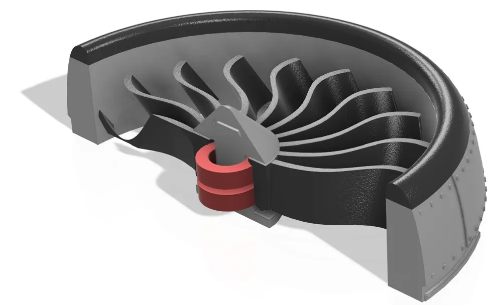 Rotating Aux Fan Cover "Turbofan" jet engine style by Officina23 ...