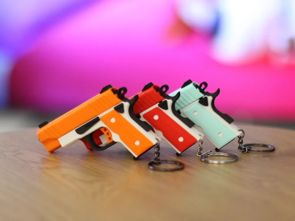 Colt 1911 Fidget Keychain – Slide-Action Toy - Free 3D Print Model ...