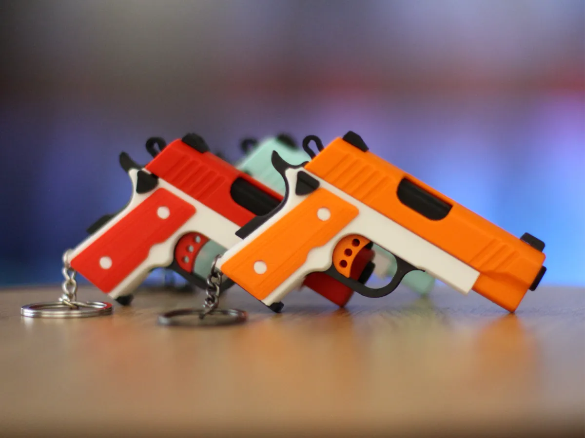 Colt 1911 Fidget Keychain – Slide-Action Toy - Free 3D Print Model ...