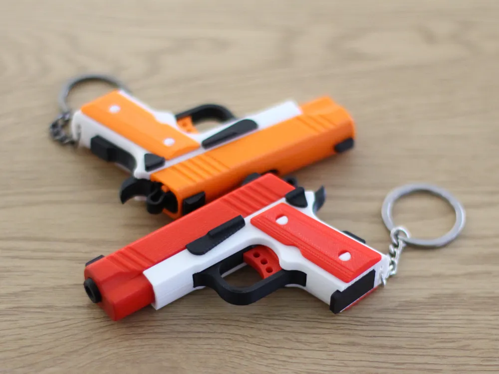 Colt 1911 Fidget Keychain – Slide-Action Toy - Free 3D Print Model ...
