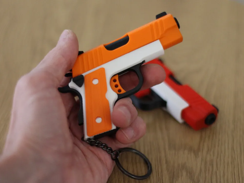 Colt 1911 Fidget Keychain – Slide-Action Toy - Free 3D Print Model ...