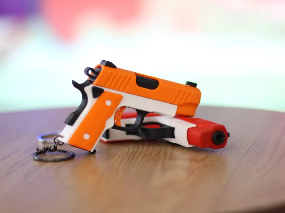Colt 1911 Fidget Keychain – Slide-Action Toy - Free 3D Print Model ...
