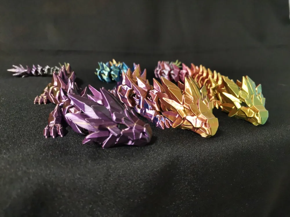 Articulated Crystal Spine Dragon - Free 3D Print Model - MakerWorld