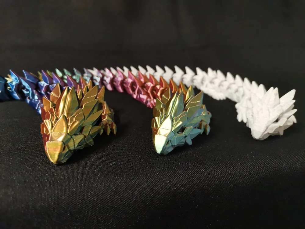 Articulated Crystal Spine Dragon - Free 3D Print Model - MakerWorld