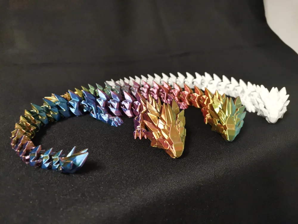 Dragón Articulado de Espina de Cristal - Modelo de impresión 3D ...