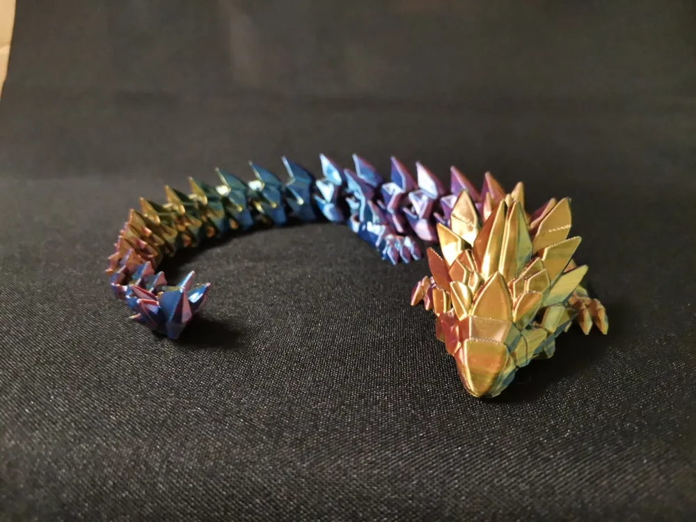 Articulated Crystal Spine Dragon - Free 3D Print Model - MakerWorld