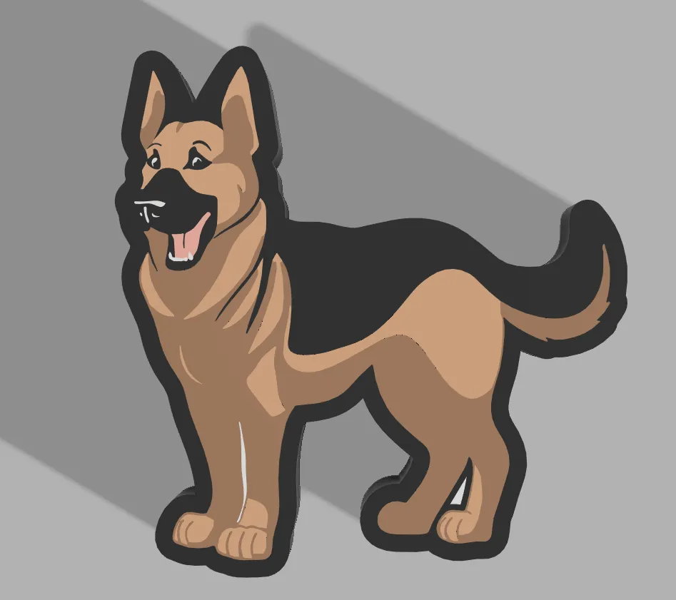 German Shephard Lightbox by Freedom 3D Prints - MakerWorld