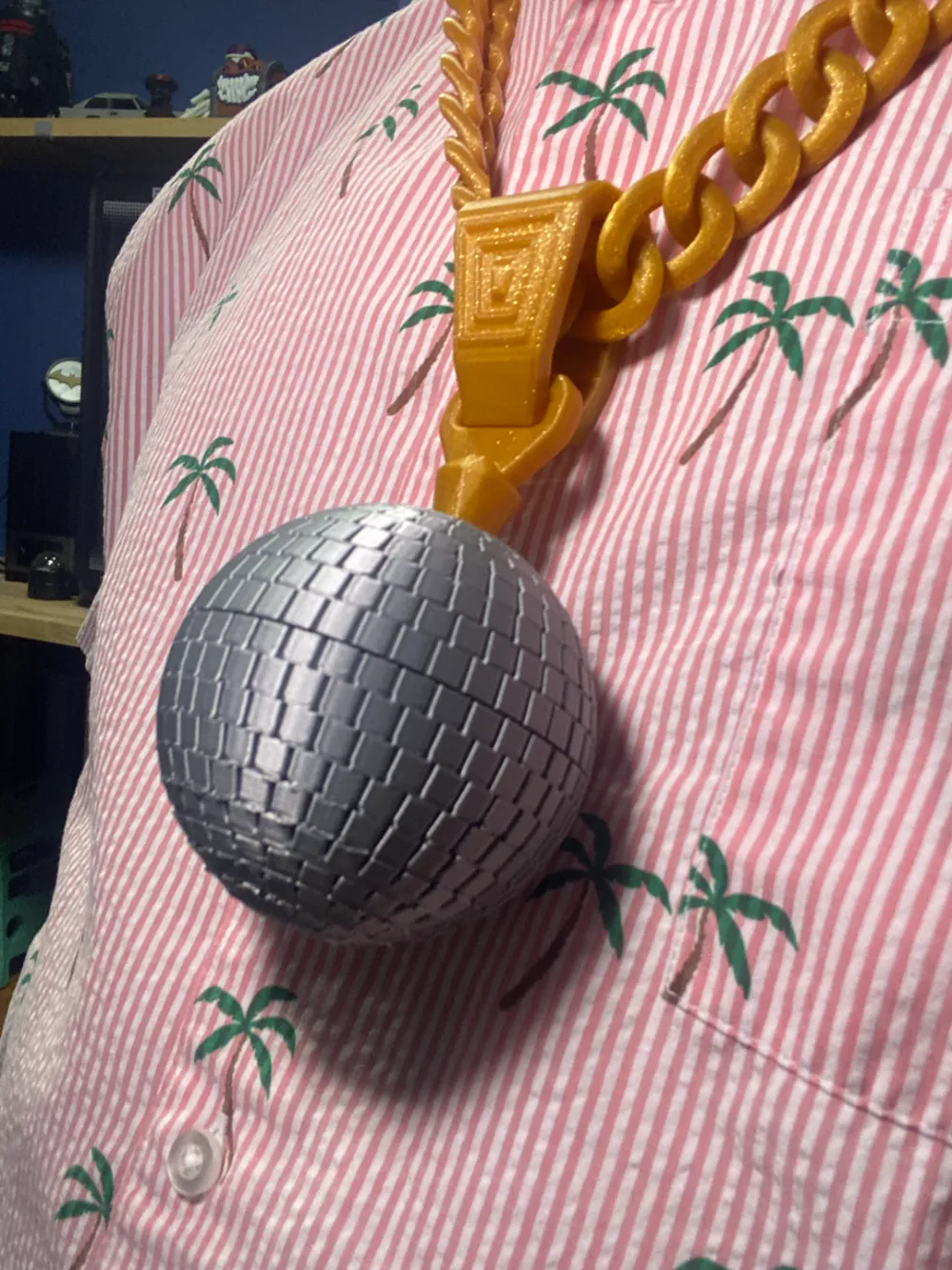 Disco Ball Necklace with snap lock disco ball!!! by lukeinthegarage ...