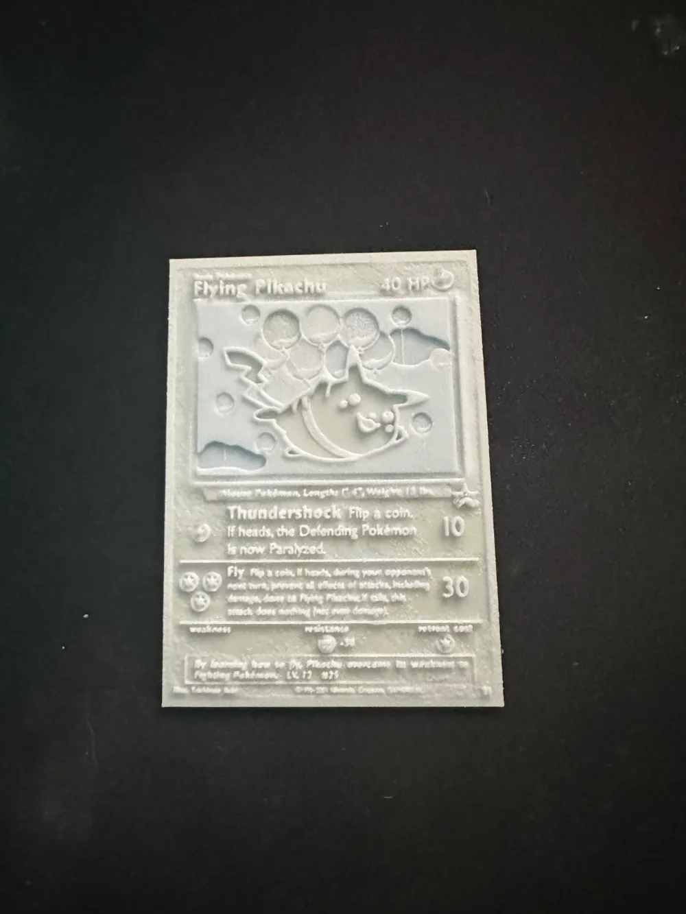Flying Pikachu Pokemon Card Lithophane by thatguy08 - MakerWorld