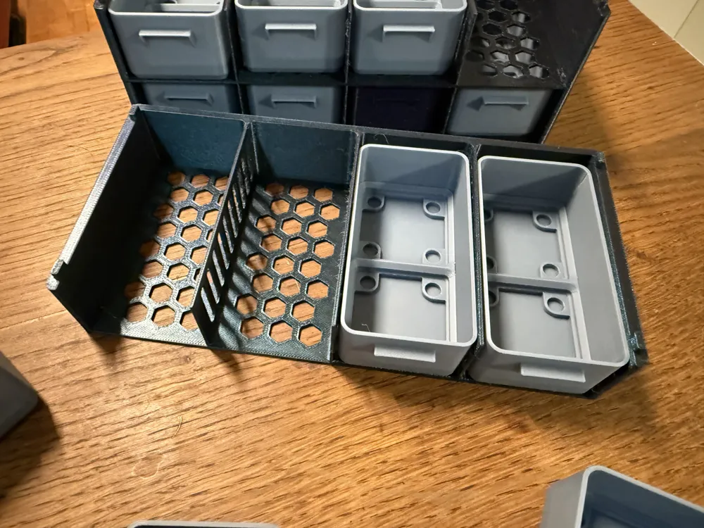 Stackable Organizer Drawers + Gridfinity bins by Pixel Forge MakerWorld: Download Free 3D Models
