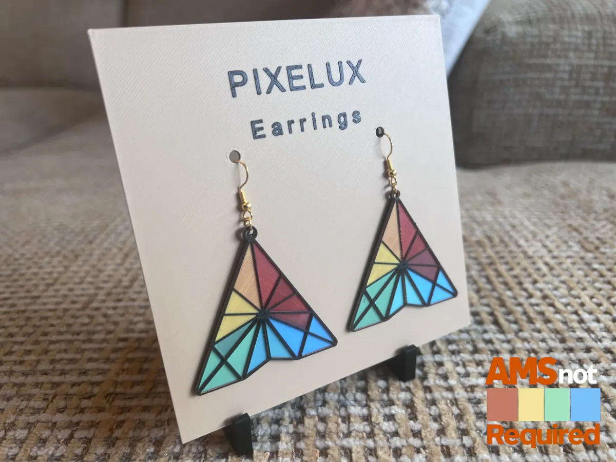 PrismFuse Triangle Earrings (no AMS required) - Free 3D Print Model ...