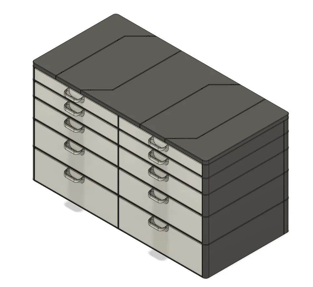 5x5x10U Double - Modular Rack System for Gridfinity Drawers by GrafXP - MakerWorld