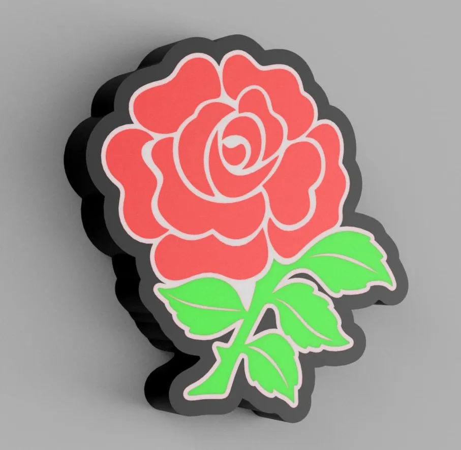 England Rose English Rugby Rose by Philuk56 - MakerWorld