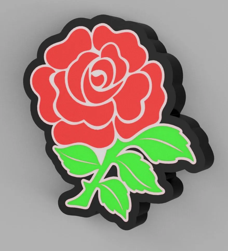 England Rose English Rugby Rose by Philuk56 - MakerWorld