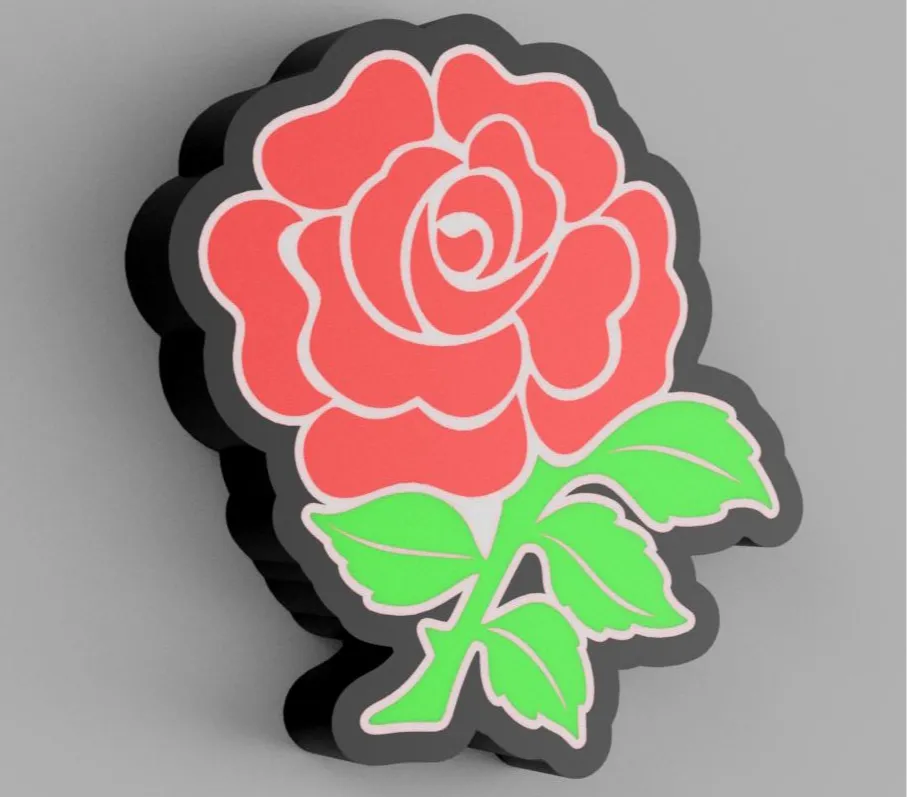 England Rose English Rugby Rose by Philuk56 - MakerWorld
