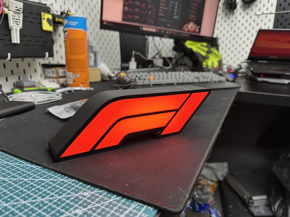 Formula One F1 logo LED LEDBOX LIGHTBOX - Free 3D Print Model - MakerWorld