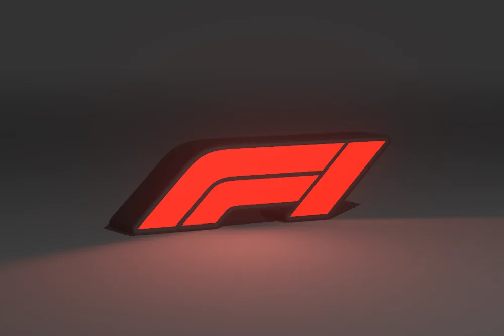 Formula One F1 logo LED LEDBOX LIGHTBOX - Free 3D Print Model - MakerWorld