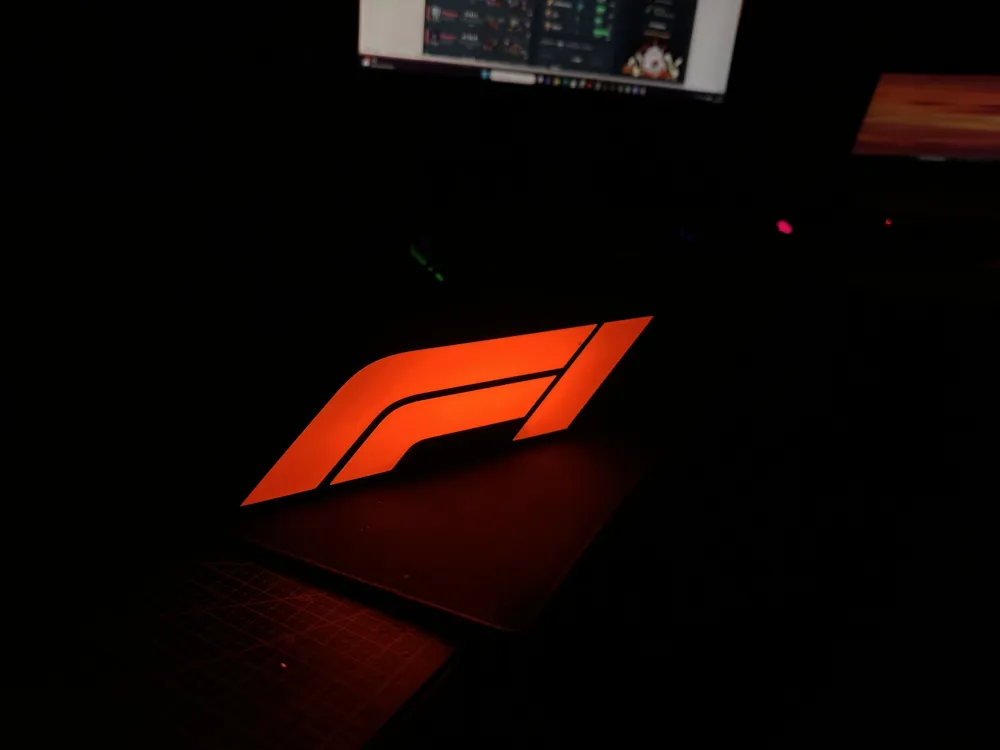Formula One F1 logo LED LEDBOX LIGHTBOX - Free 3D Print Model - MakerWorld