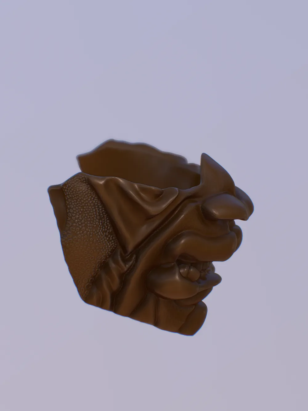Tiki Style Oni Half Mask by robbierobv - MakerWorld