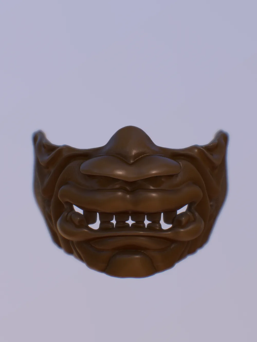 Tiki Style Oni Half Mask by robbierobv - MakerWorld