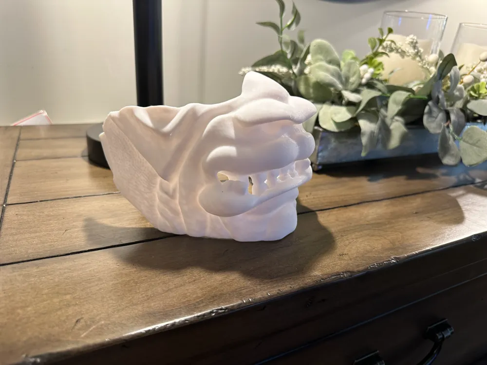 Tiki Style Oni Half Mask by robbierobv - MakerWorld