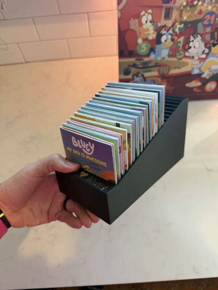 Bluey book holder from 2025 Advent Calendar by Steve MakerWorld ...