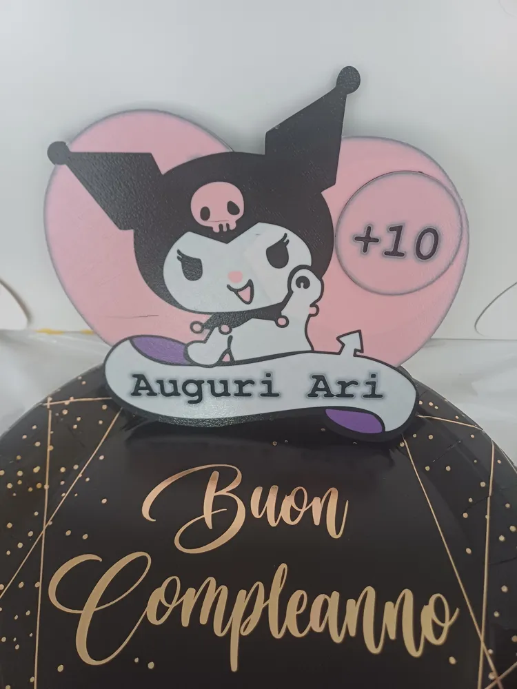 Customizable Kuromi Cake Topper! - Free 3D Print Model - MakerWorld