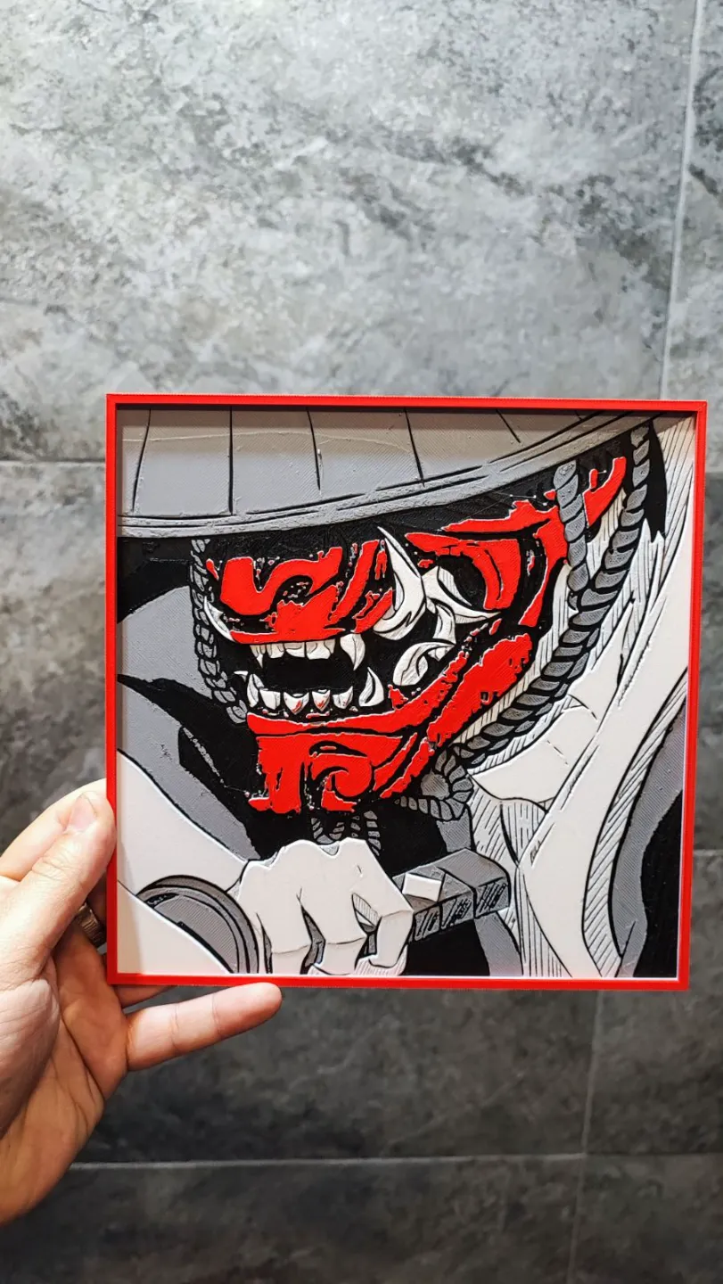 Oni mask Samurai by Garuda3D - MakerWorld