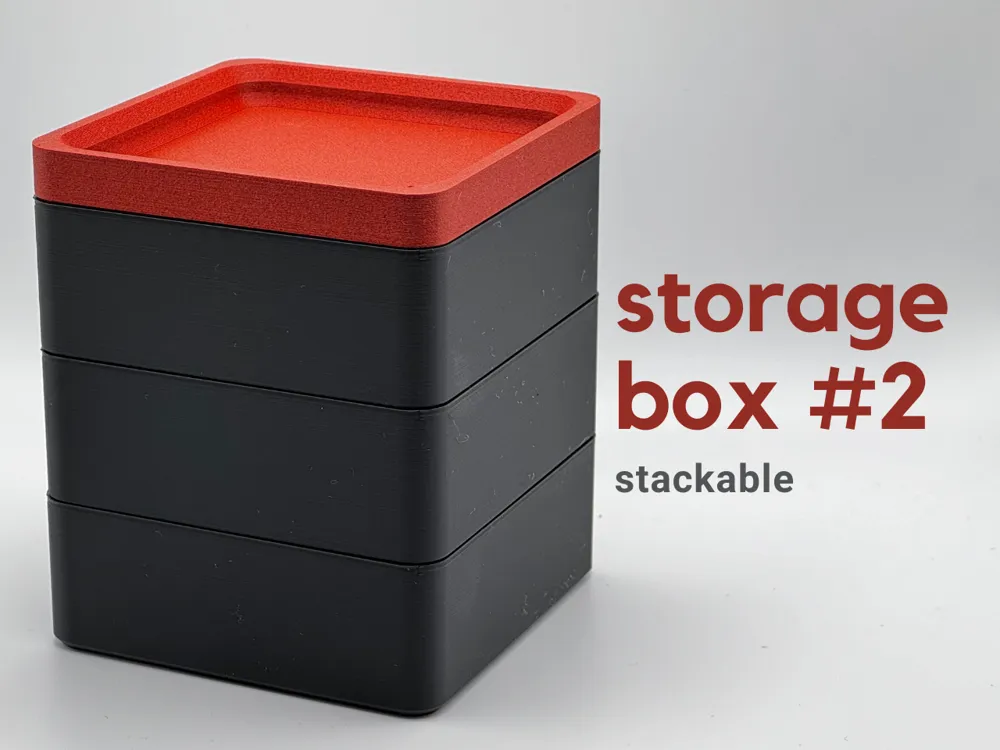 stackable storage box with japanese influence #2 by h3li0 - MakerWorld