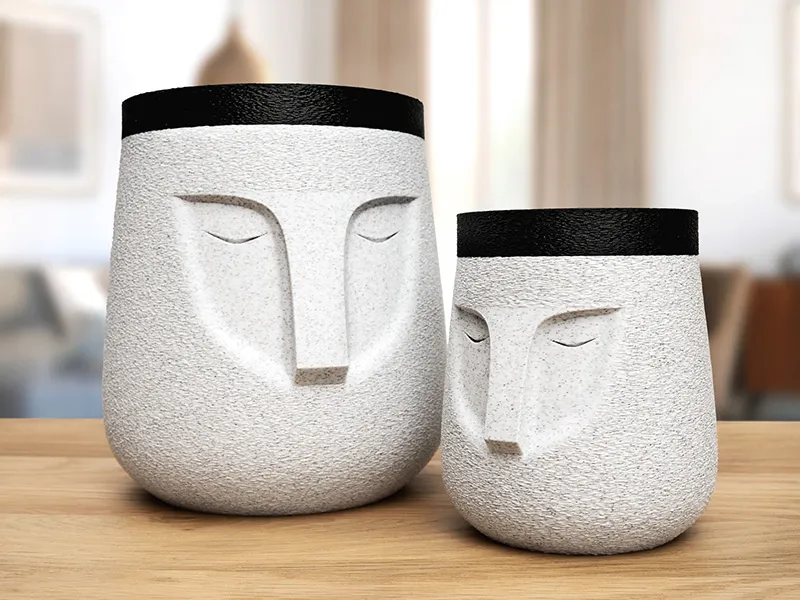 Minimalist Face Container - Free 3D Print Model - MakerWorld