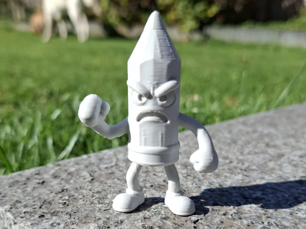 Angry Pencil Warrior - Free 3D Print Model - MakerWorld