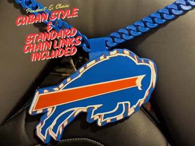Buffalo Bills Oversized Pendant and Chain by MFDesigns3DMakerWorld ...