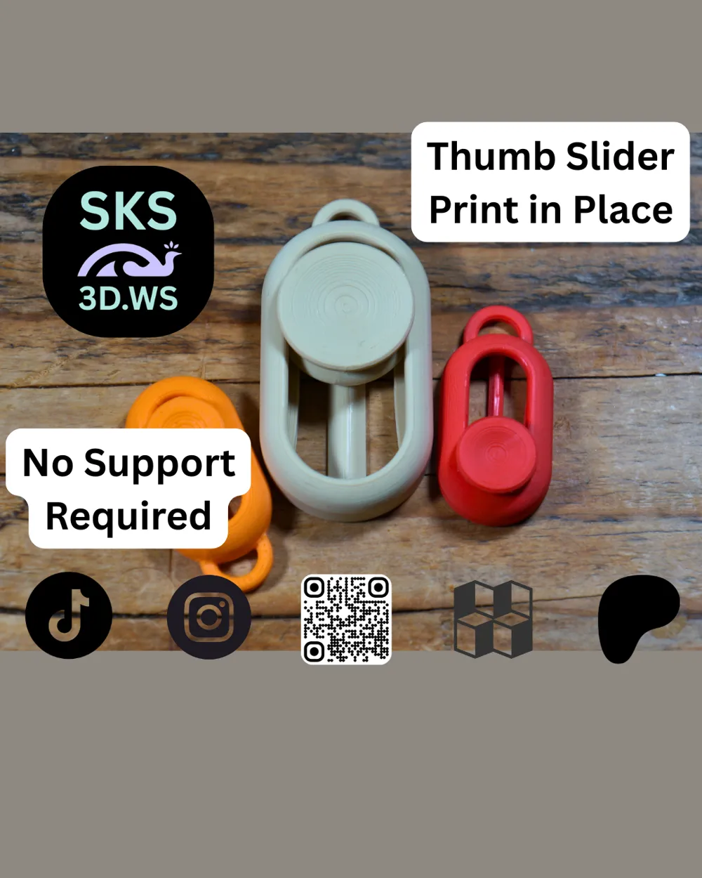 Print in Place Thumb Slider - Free 3D Print Model - MakerWorld